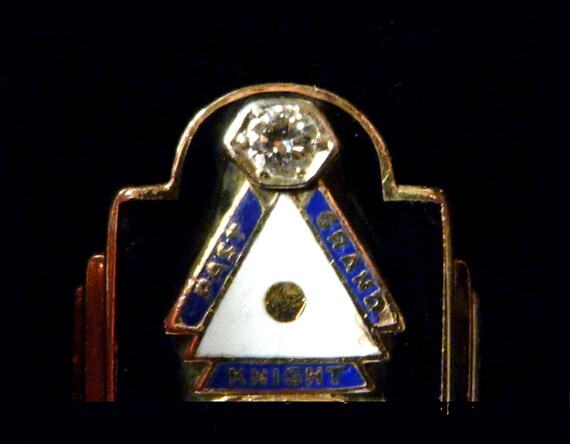 14K American Legion Diamond Ring Mid Century - Gem
