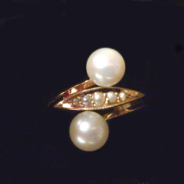 Pearl Bypass Ring - Etsy