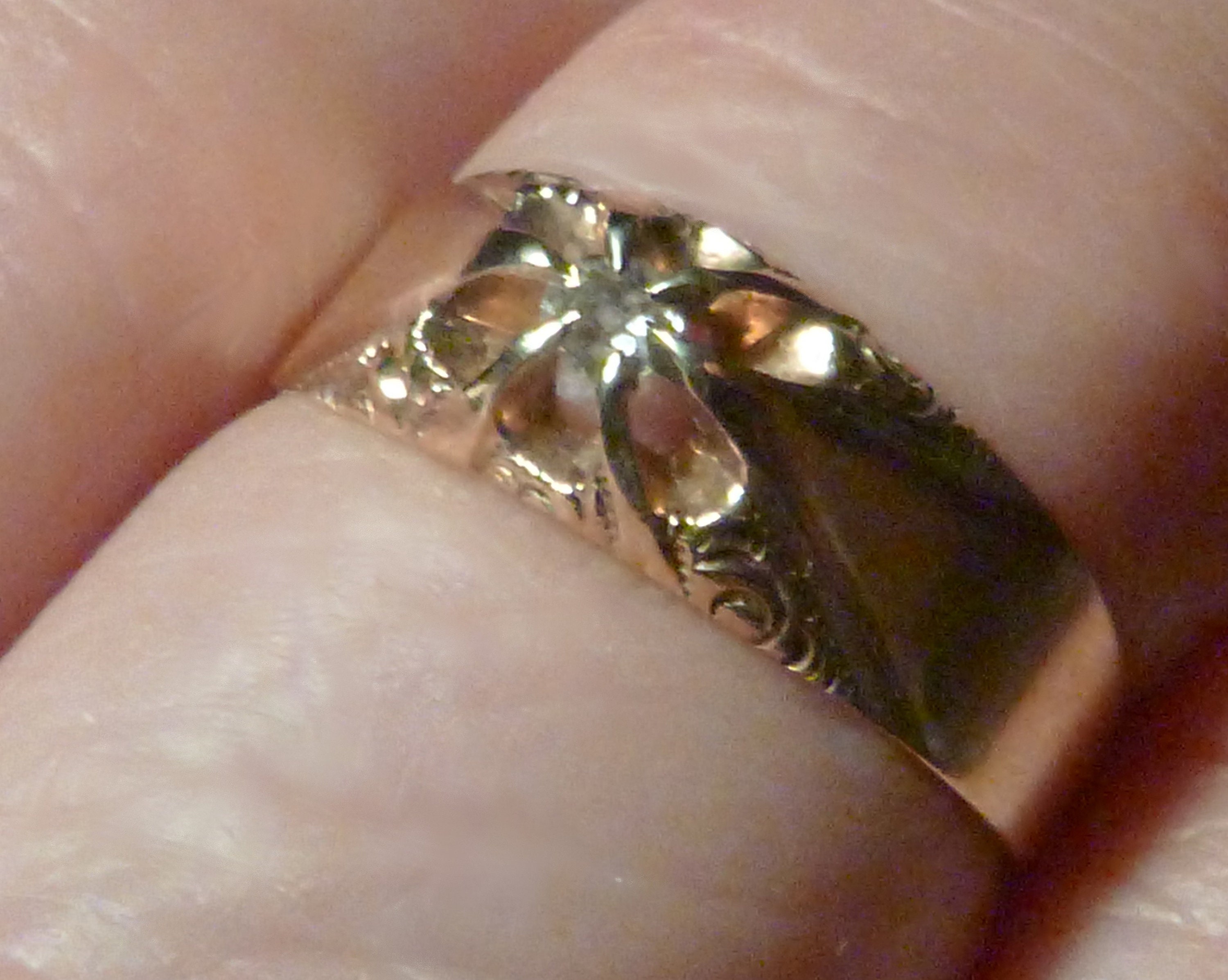 10K Gold Old Swiss Cut Diamond Ring - Etsy