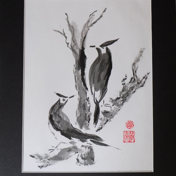 Sumi Ink Painting - Etsy