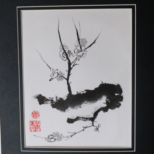 Ink Painting Zen Yoga Figurative Sumi-e Japanese Brush - Etsy