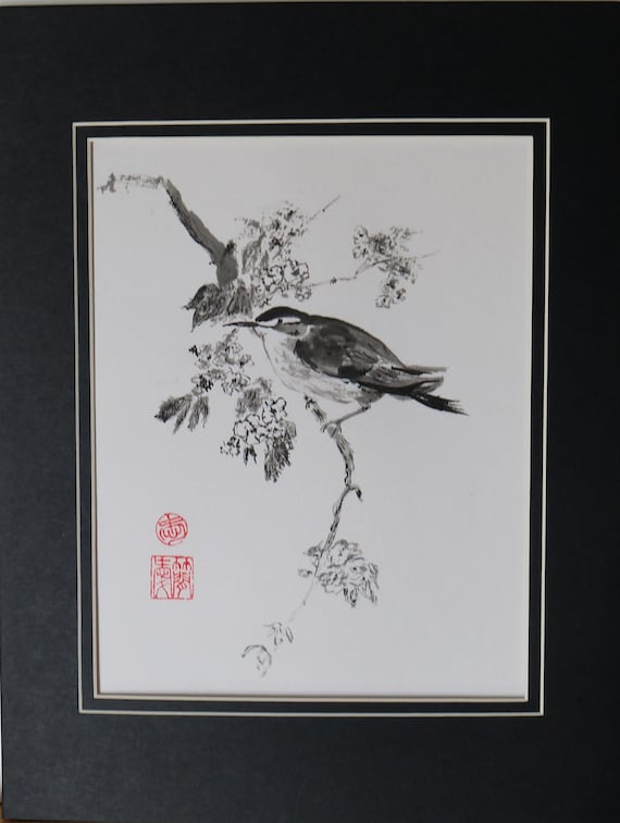 Japanese Ink Painting Birds
