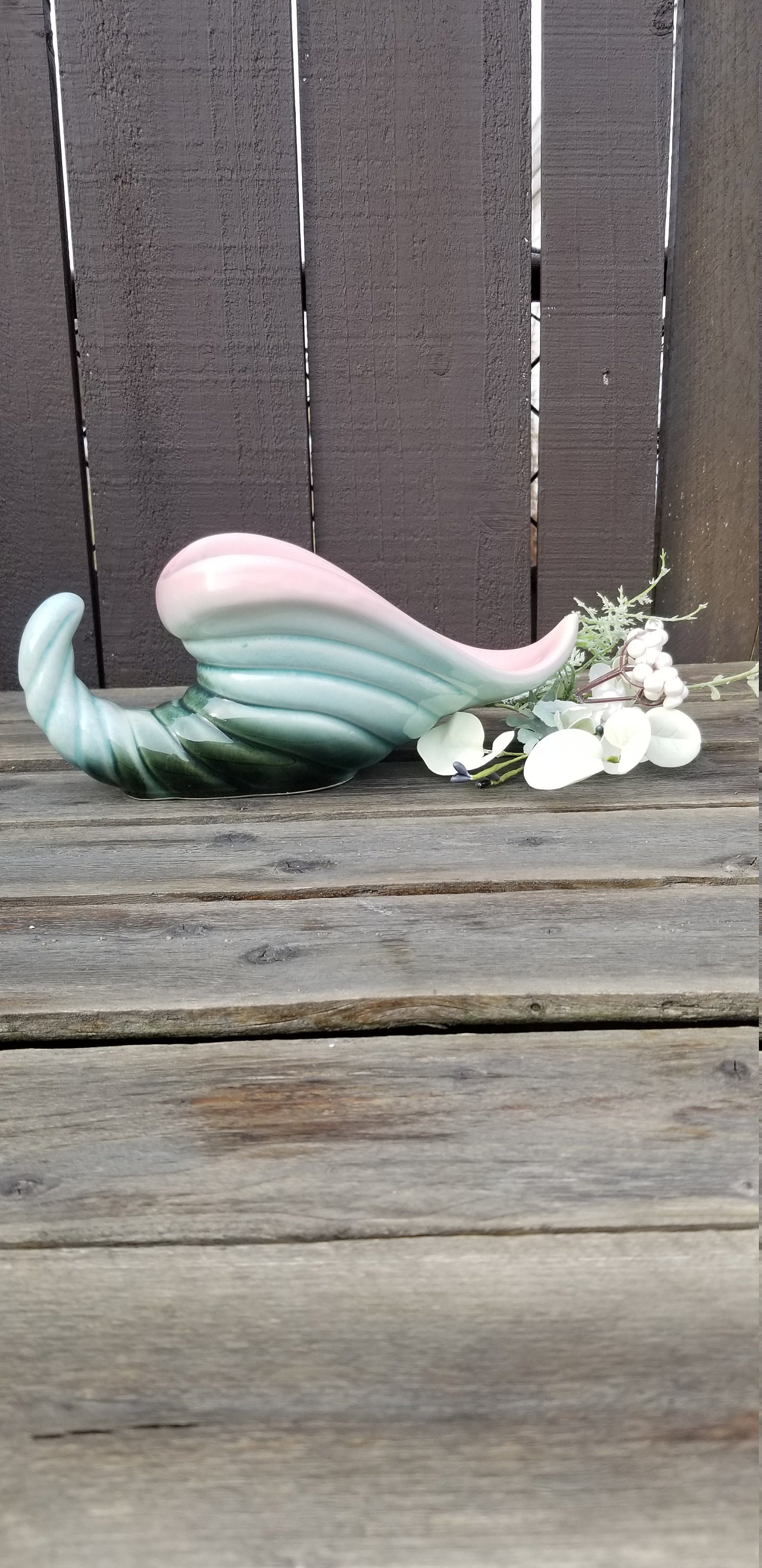 Vintage Hull cornucopia planter 1950s midcentury vase art | Etsy