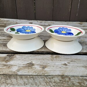 Vintage Blue Ridge Southern Pottery Inc pom Pom Saucers, Set of 4, Folk ...