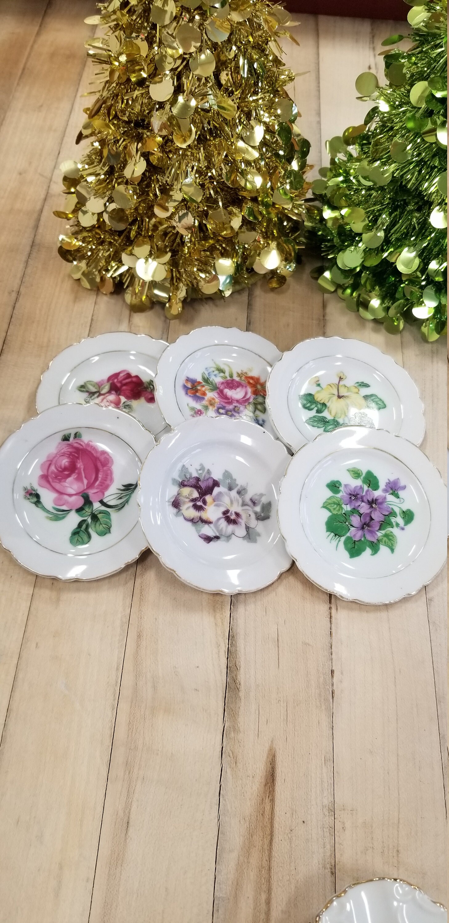 Vintage Victorian Porcelain Butter Pats Set of 5 Round | Etsy