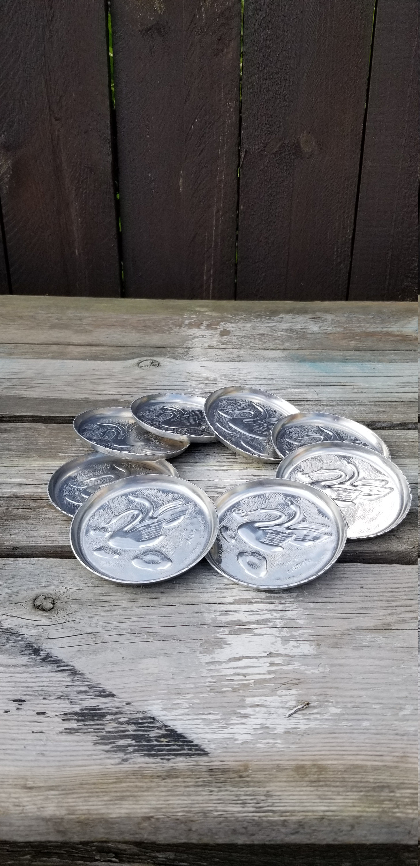 Vintage Advertising Coaster in stamped aluminum Continental | Etsy