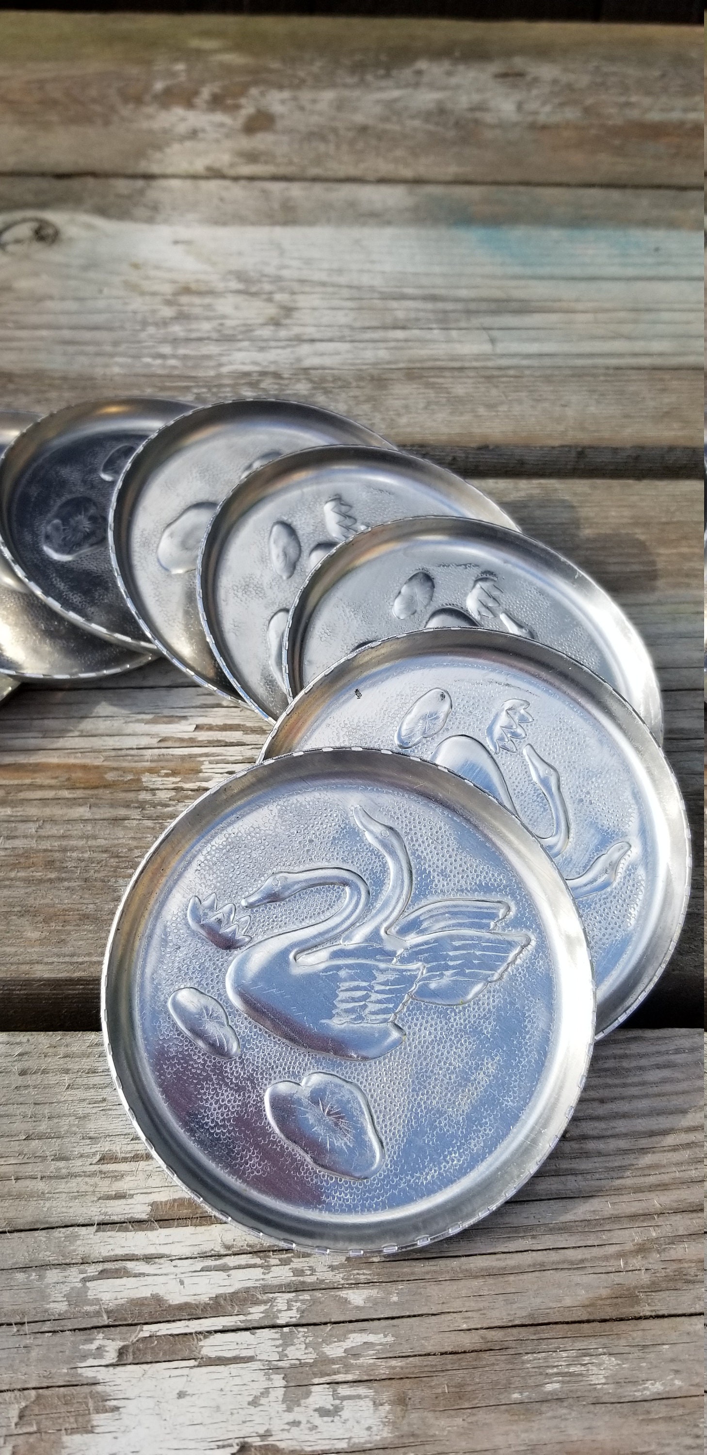 Vintage Advertising Coaster in stamped aluminum Continental | Etsy