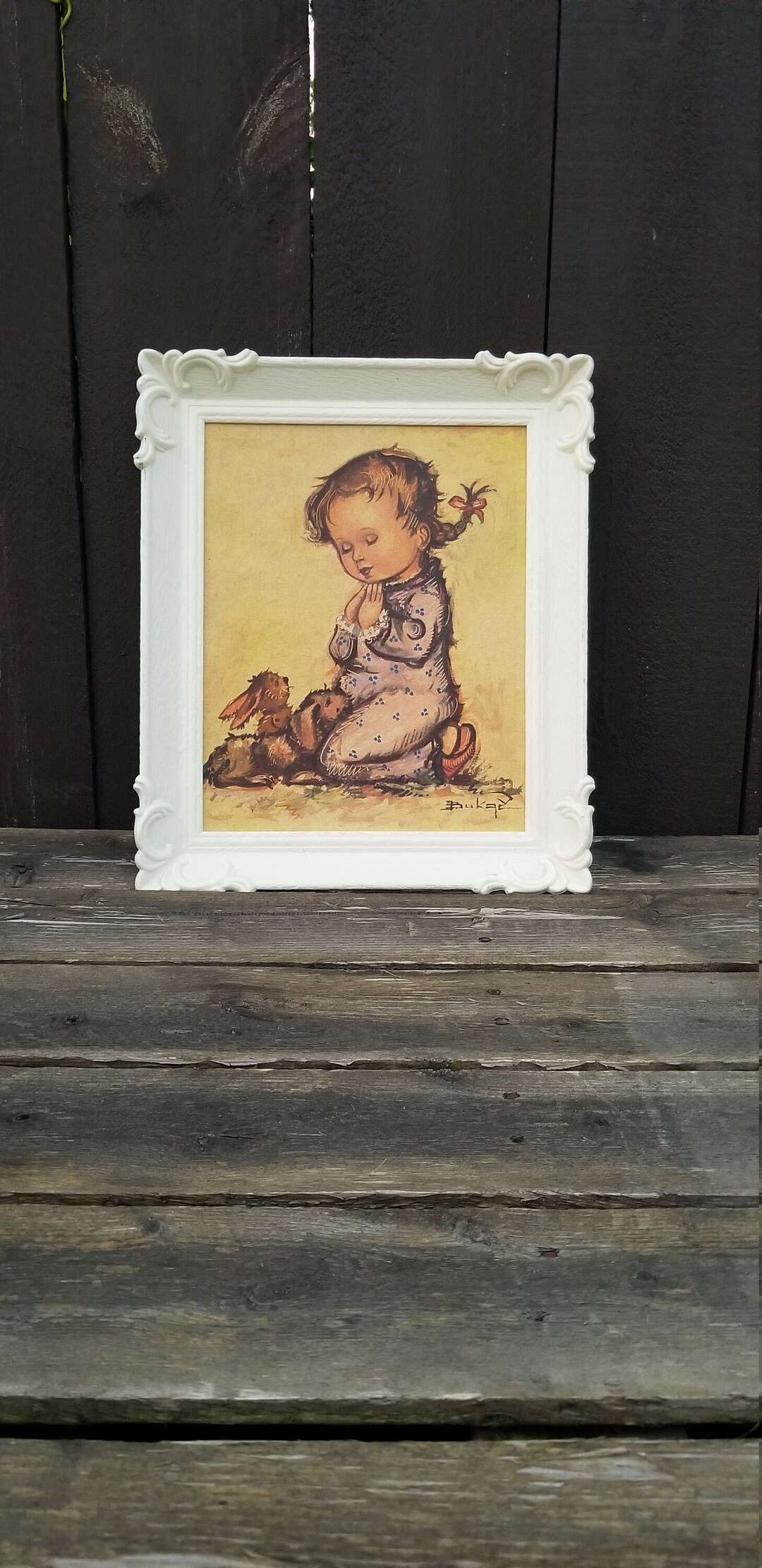 Vintage Donald Art Co Childs Wall Hanging, Print by J.bukac, Little ...