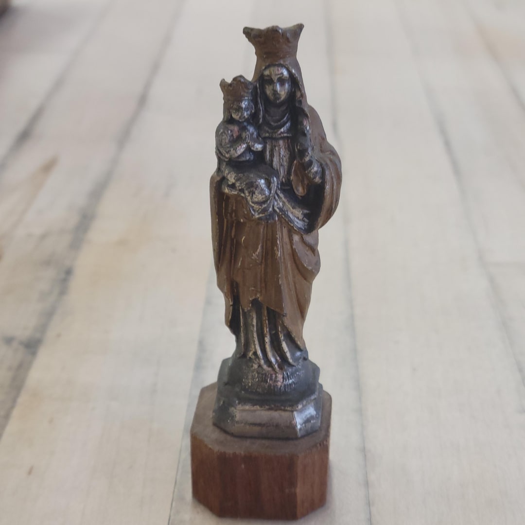 Vintage Statue of Saint Anne De Beaupre, Mother of the Virgin Mary ...
