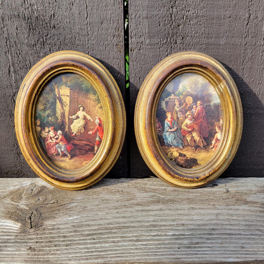 Vintage Italian Renaissance Art Prints, Set of 2, Miniature Wall Art ...