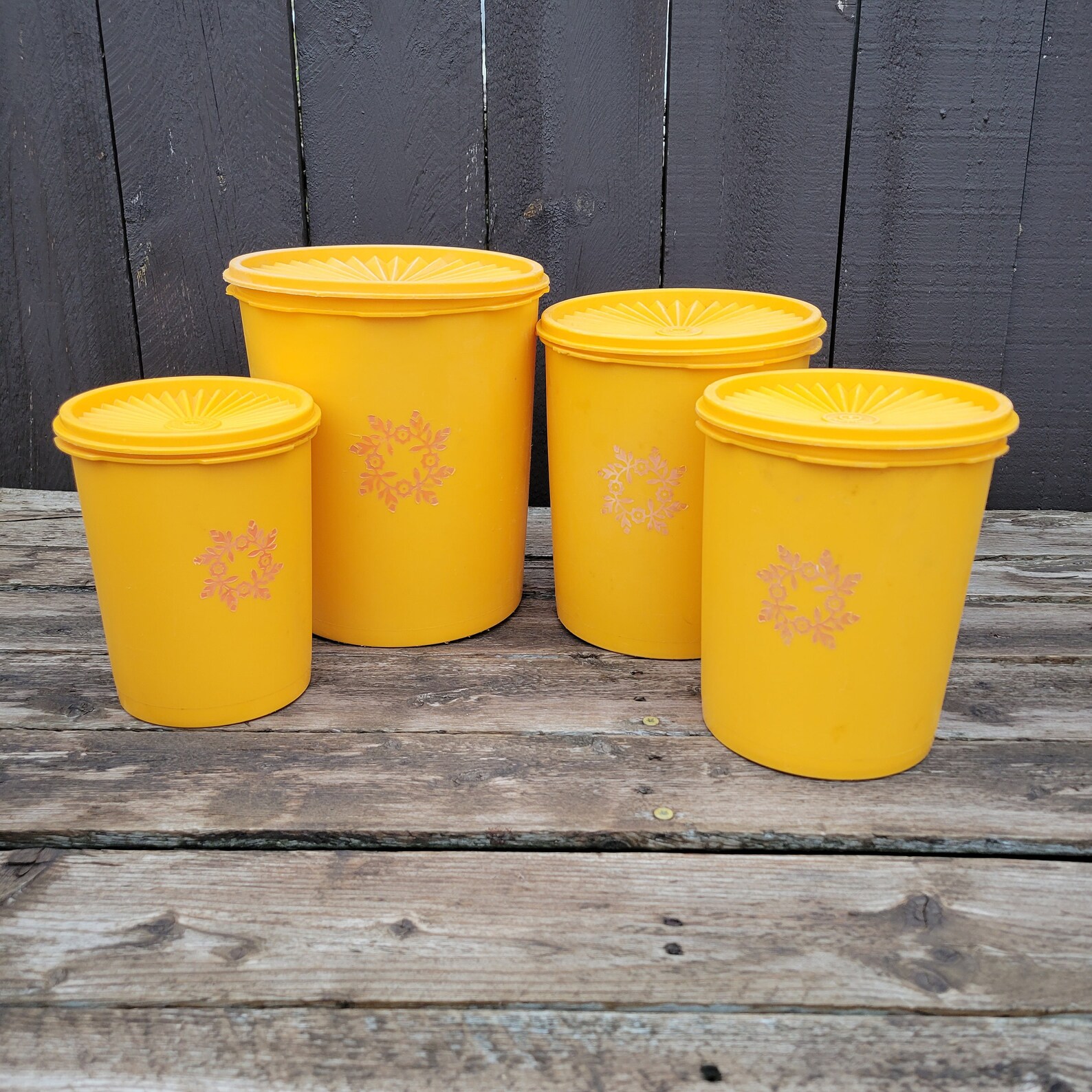 Vintage Tupperware Nesting Canisters, Set of 4, 1970's Servalier Food ...