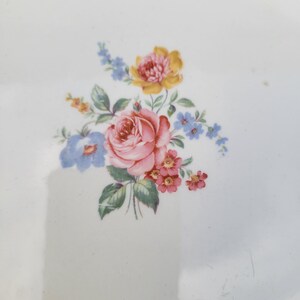 Vintage Scio Pottery Co hazel Pattern Cabbage Rose Oval Serving Platter ...