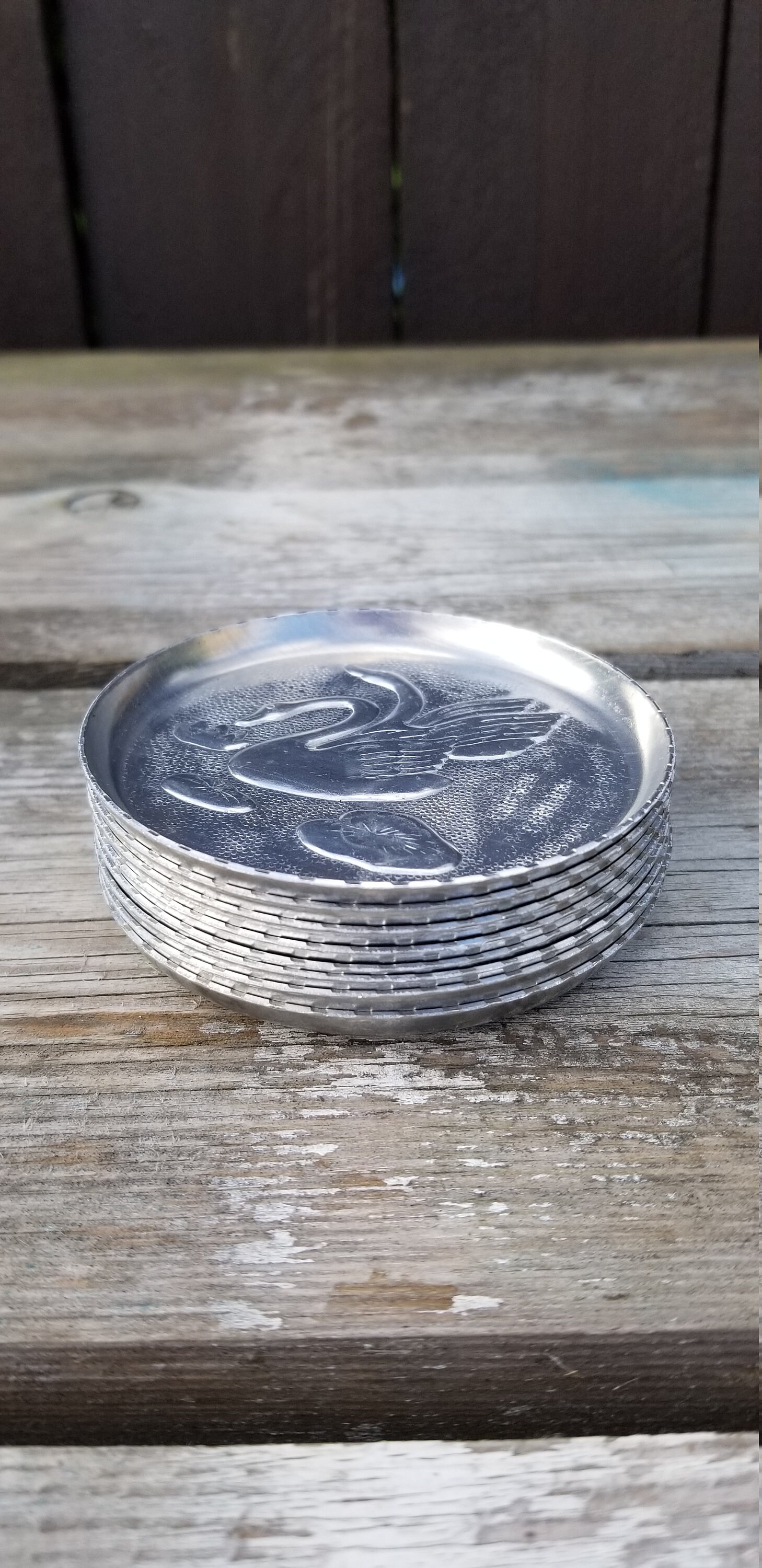 Vintage Advertising Coaster in stamped aluminum Continental | Etsy