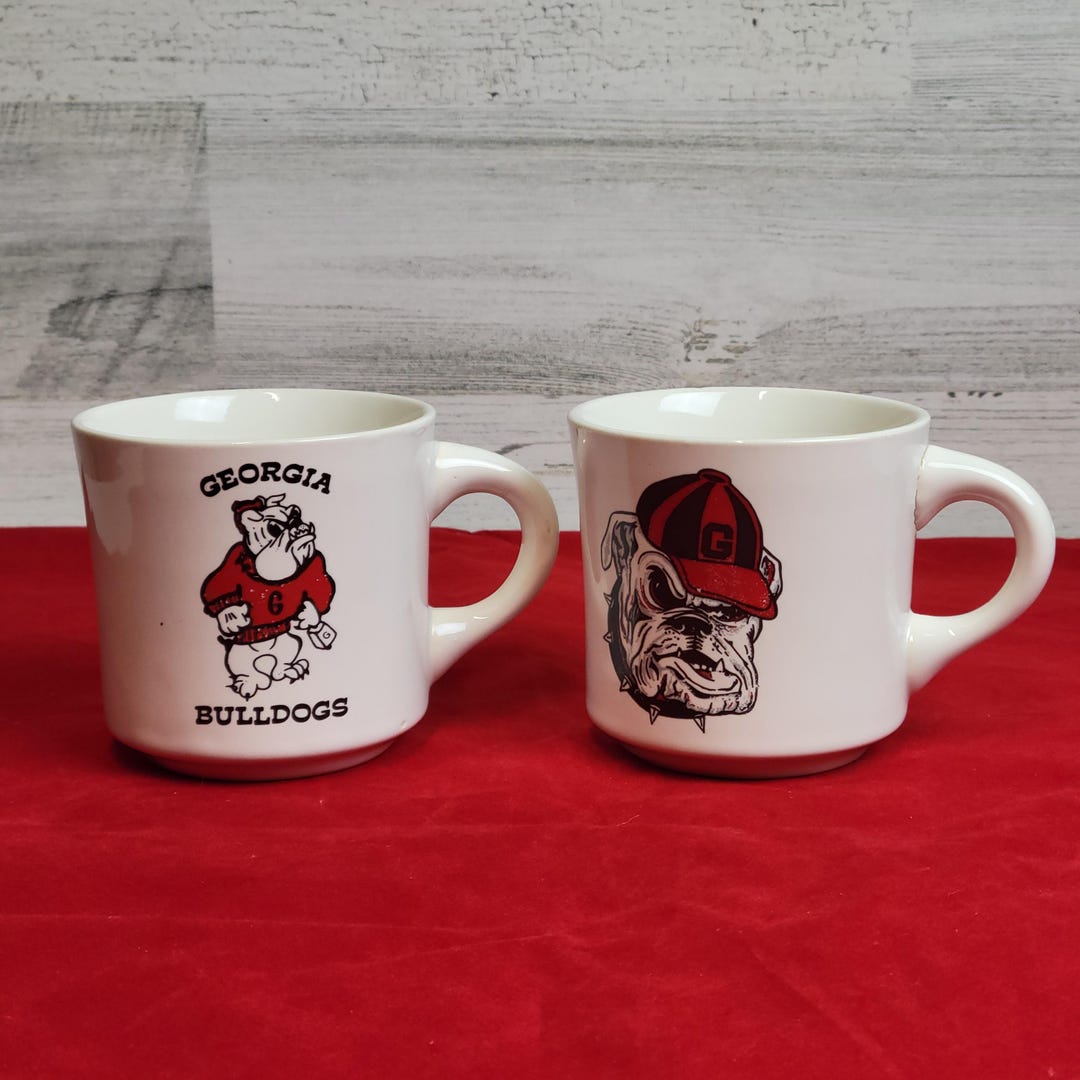 Vintage University of Georgia Bulldog Mugs, Hairy Dawg UGA Official ...