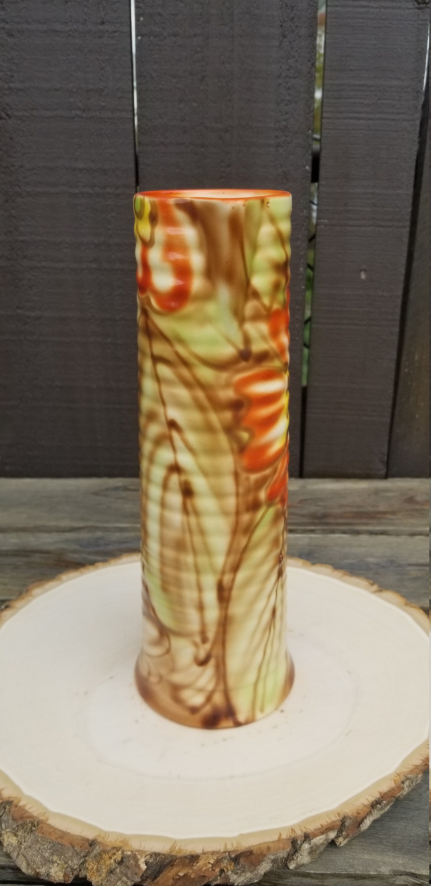 Vintage Longton Royal Art Pottery pitcher 1930s floral ribbed | Etsy