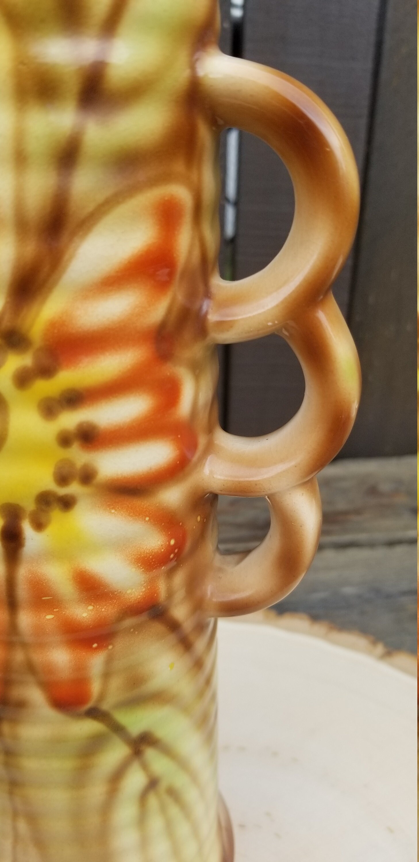 Vintage Longton Royal Art Pottery pitcher 1930s floral ribbed | Etsy