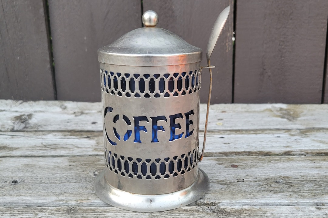 Vintage gales of Sheffield Silverplate Coffee Canister With Lid ...