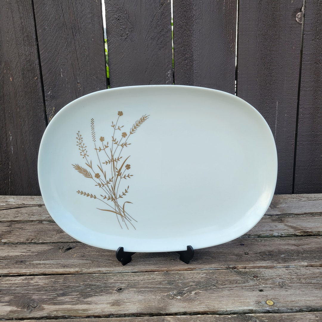 Vintage Texas-ware Melmac Platter: Brown Wheat Pattern, Midcentury ...