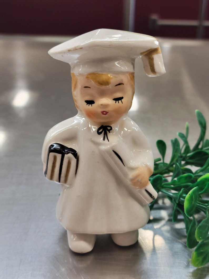 Vintage J.L. Co Ceramic Graduate Figurine Blonde Girl in - Etsy