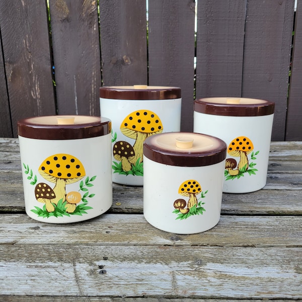 Merry Mushroom Canisters - Etsy