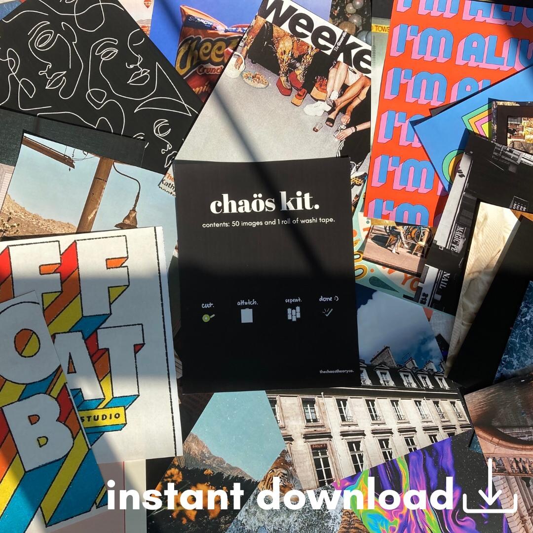 Digital Chaos Collage Kit | Aesthetic Vintage Wall Art | Printable Room ...