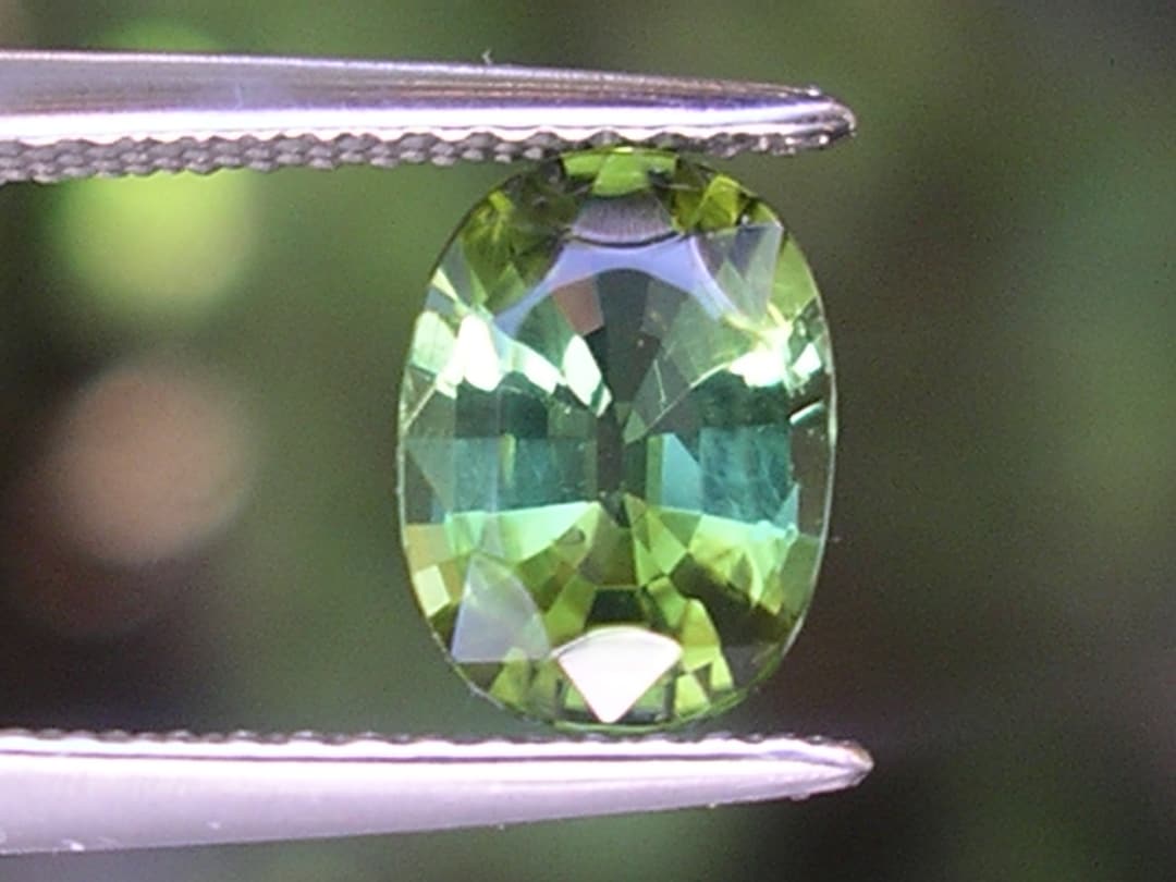 1.30ct Oval Cut Tri-color Green Tourmaline Loose Gemstone - Etsy