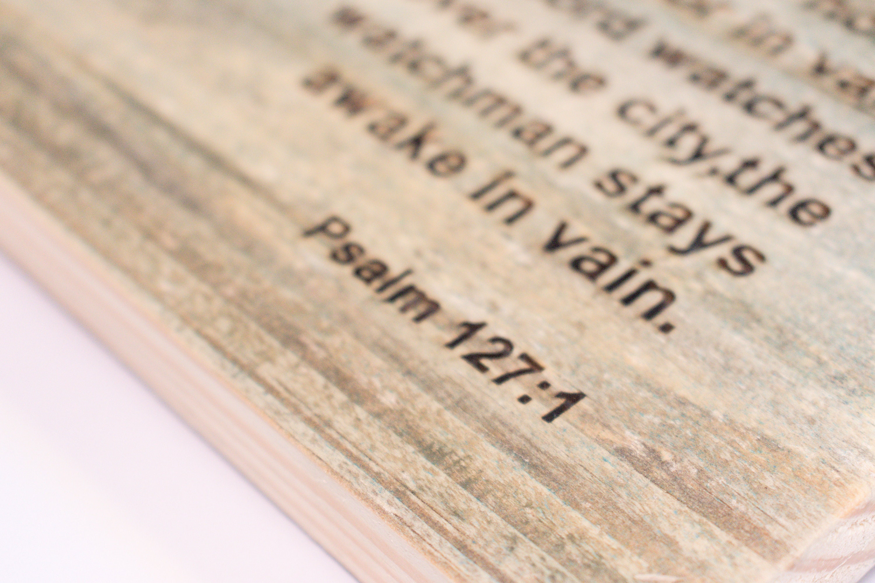 Psalm 127:1 Engraved Wooden Sign | Rustic Bible Verse Decor - Etsy