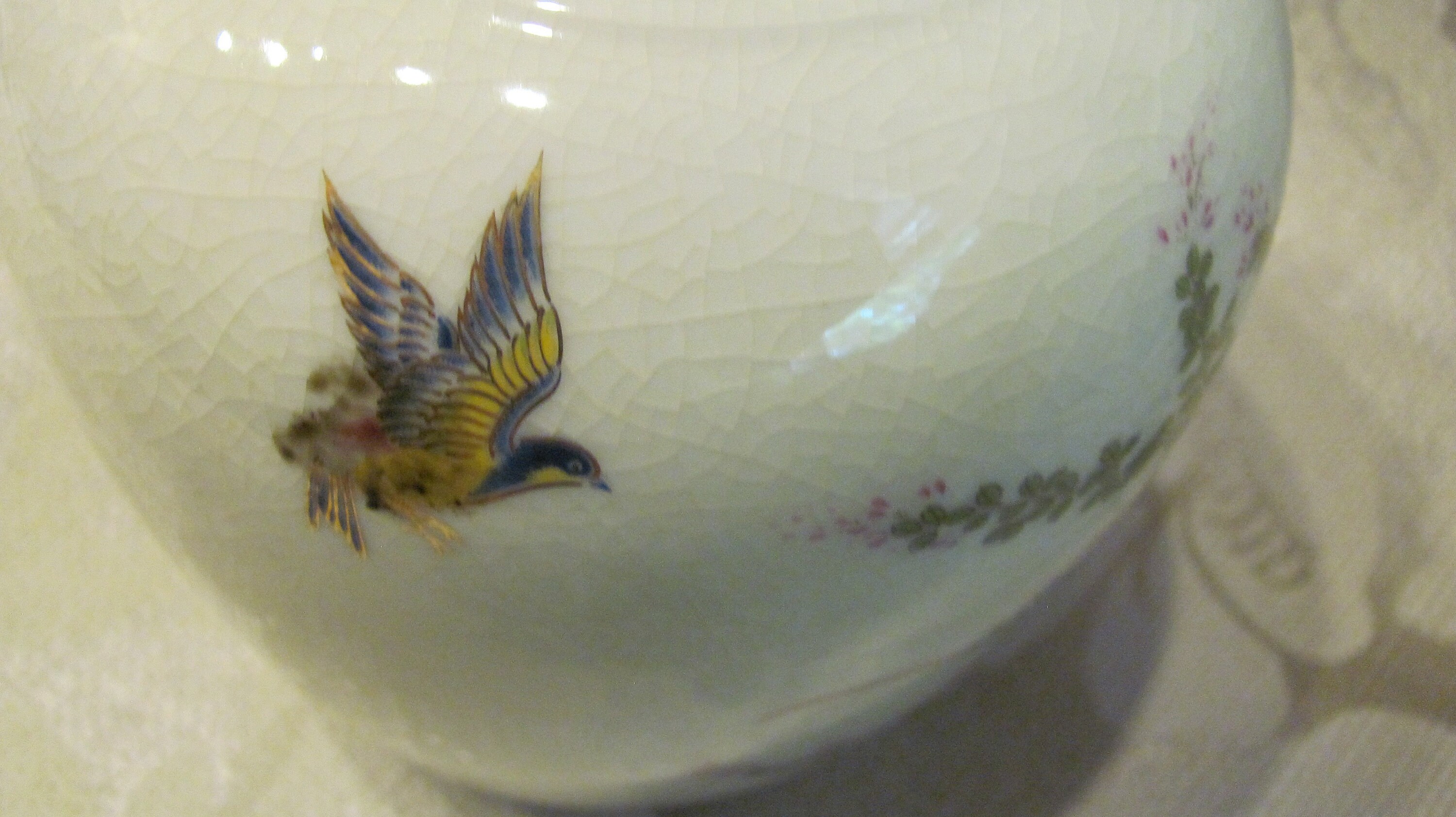 Vintage Japanese SHIBATA TOKI Ceramic Porcelain Chrysanthemum Vase Gold ...