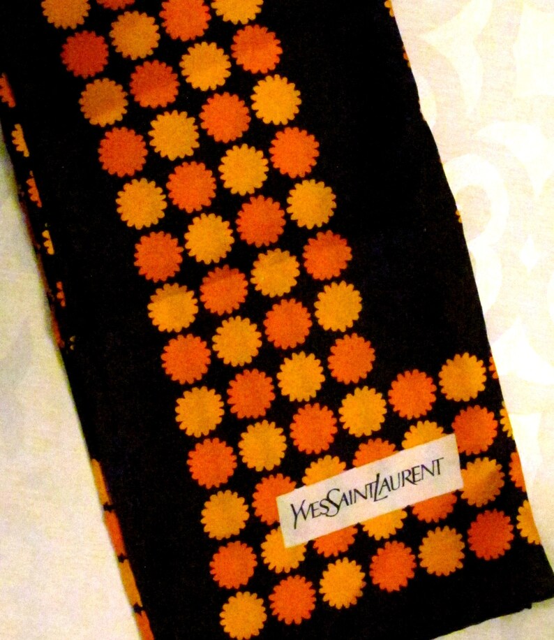 Large Square Designer Yves Saint Laurent NEW VINTAGE Silk - Etsy