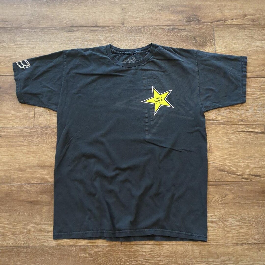 Y2K Fox Racing Rockstar Energy Drink Adult Large Shirt Motorcross Big ...