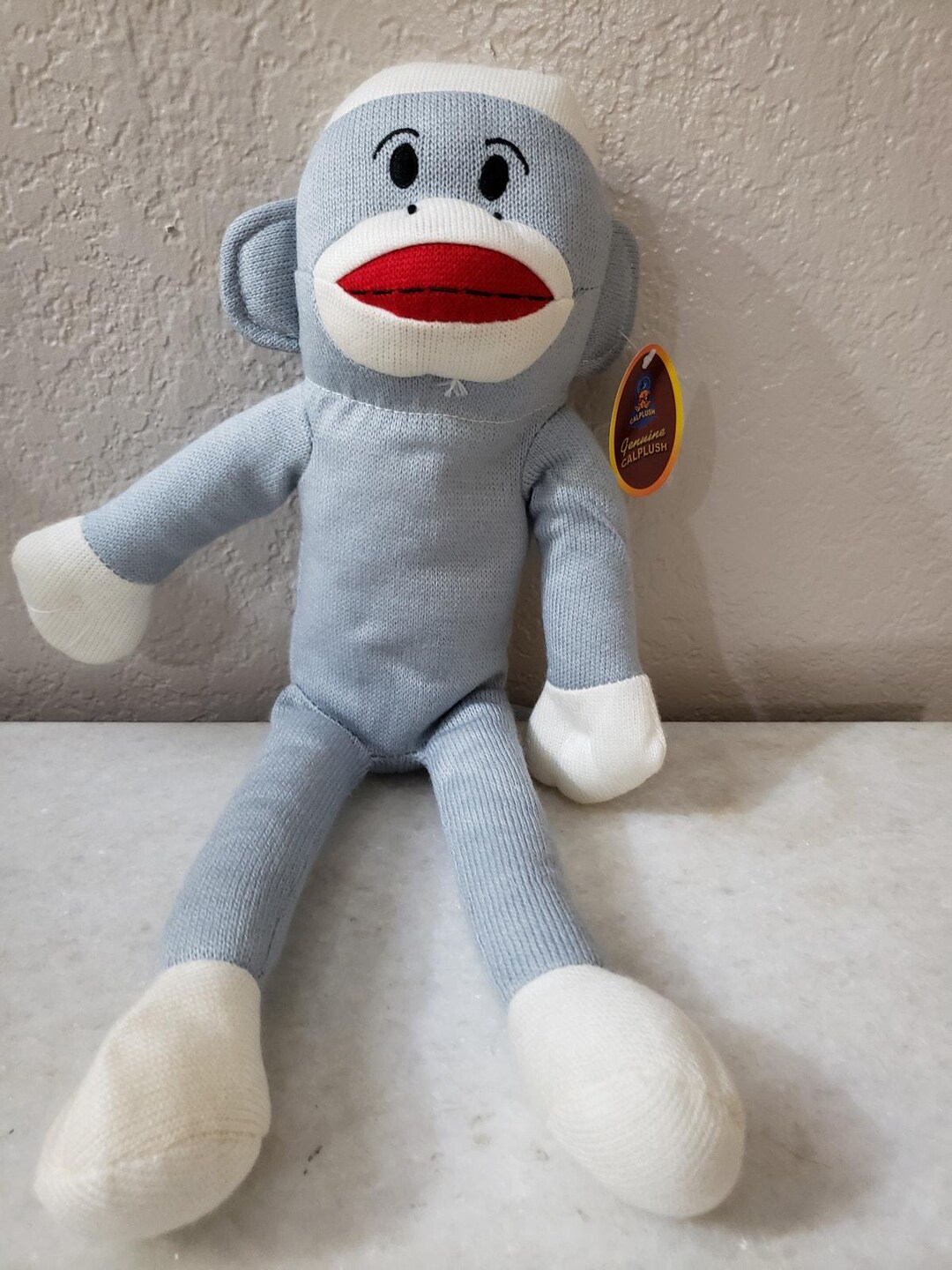Vintage Genuine Calplush Sock Monkey Gray Stuffed Animal Plush 2012 - Etsy