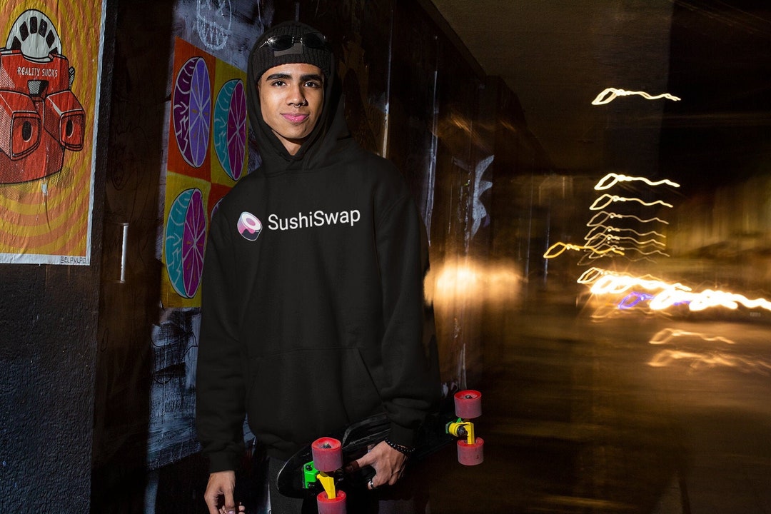 SUSHISWAP Logo Hoodie black, Unisex / Soft, Comfortable, Premium Crypto ...