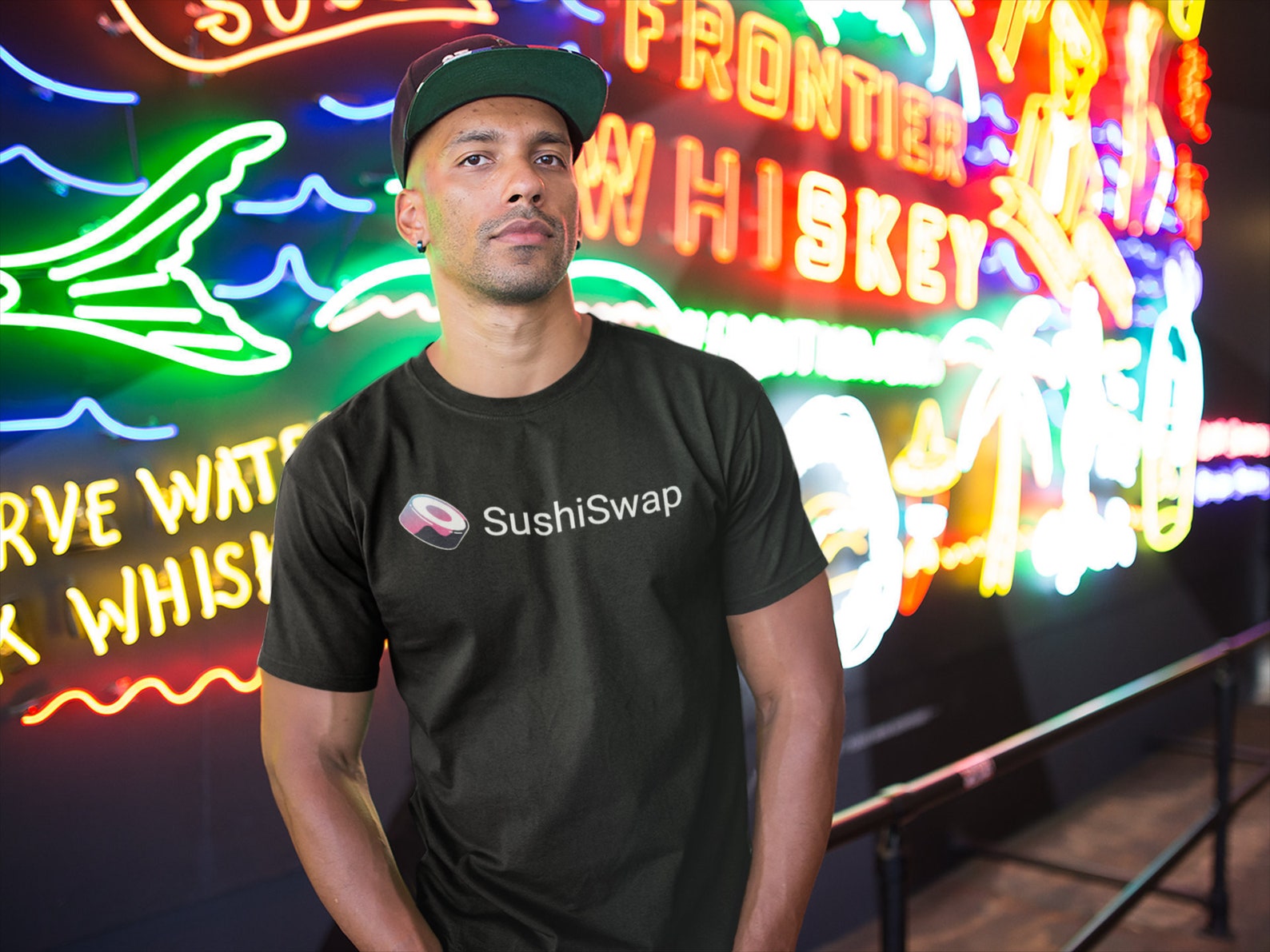 SUSHISWAP Logo T-shirt (black, Unisex) / Comfortable, PREMIUM 100% ...