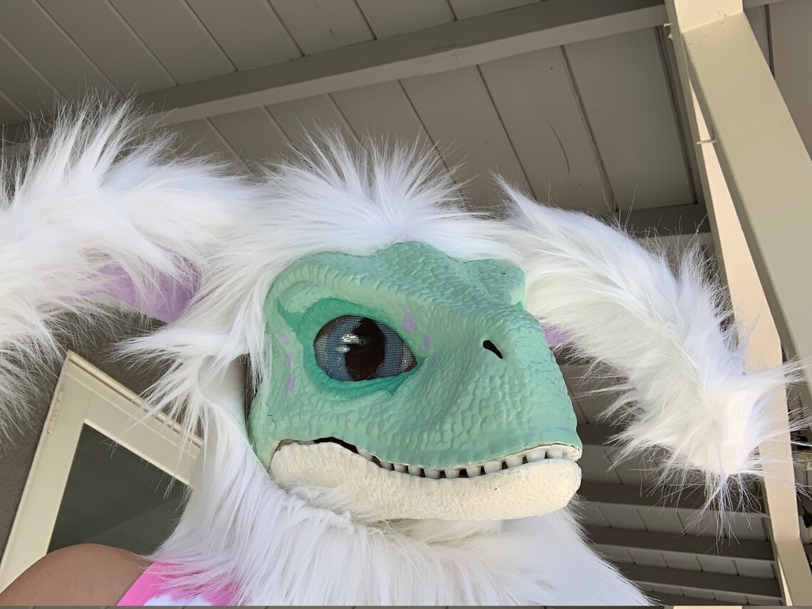 Custom Dino mask commission with or without fur | Etsy