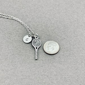 Antique Silver 3D Tennis Racket Personalized Necklace Tennis Charm ...