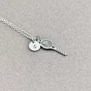 Antique Silver 3D Tennis Racket Personalized Necklace Tennis Charm ...