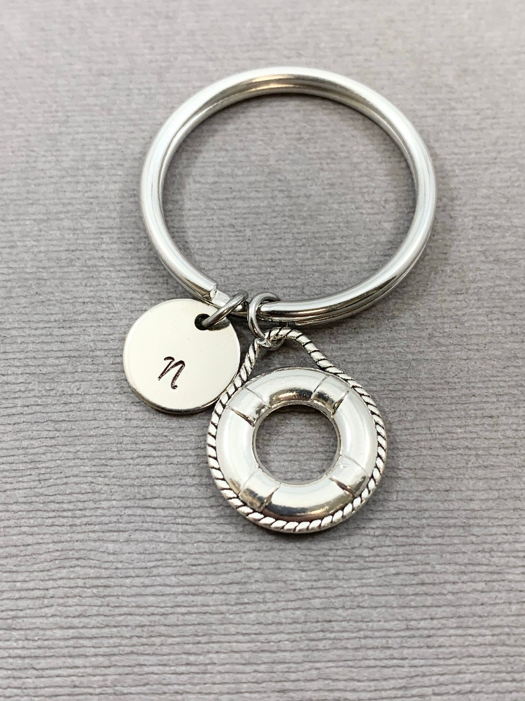3D Life Preserver Personalized Charm Keychain Life Ring Charm Pendant ...