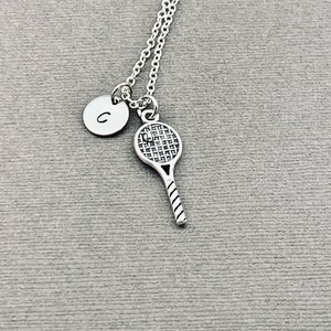 Antique Silver 3D Tennis Racket Personalized Necklace Tennis Charm ...