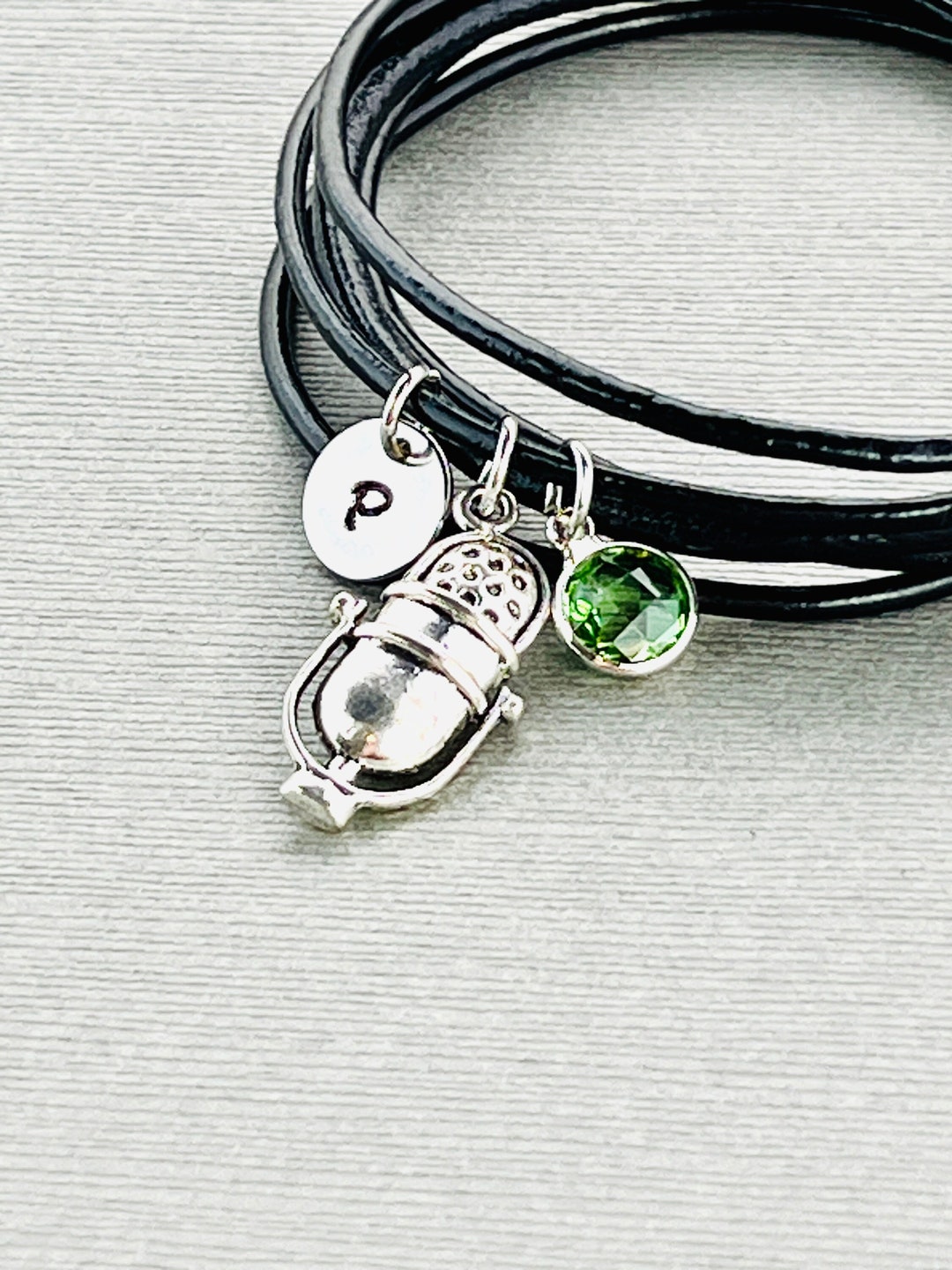 Vintage Condenser Microphone Leather Bracelet, Magnetic Child Teen ...