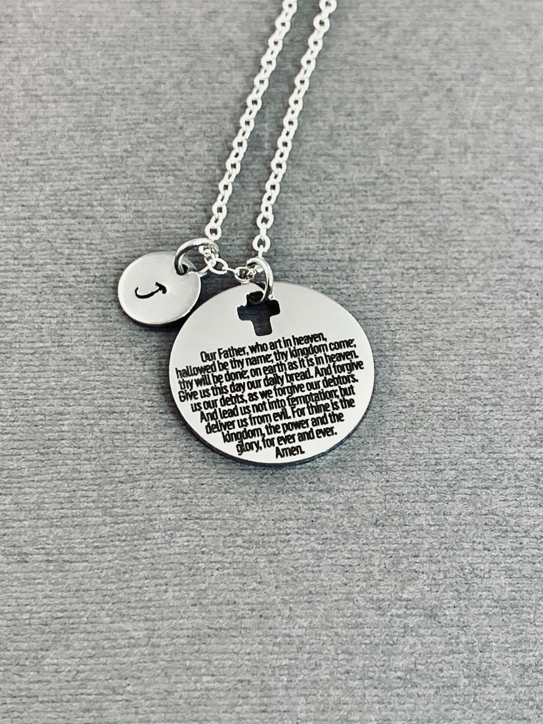 The Lord's Prayer Personalized Necklace Matthew 6 Charm Pendant ...