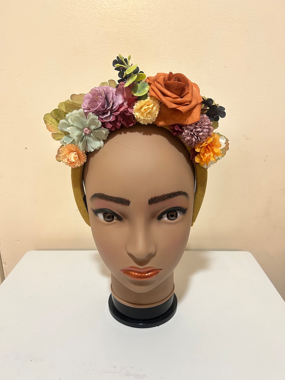 Faux Rustic Flower Crown Frida Kahlo Flower Crown Boho - Etsy