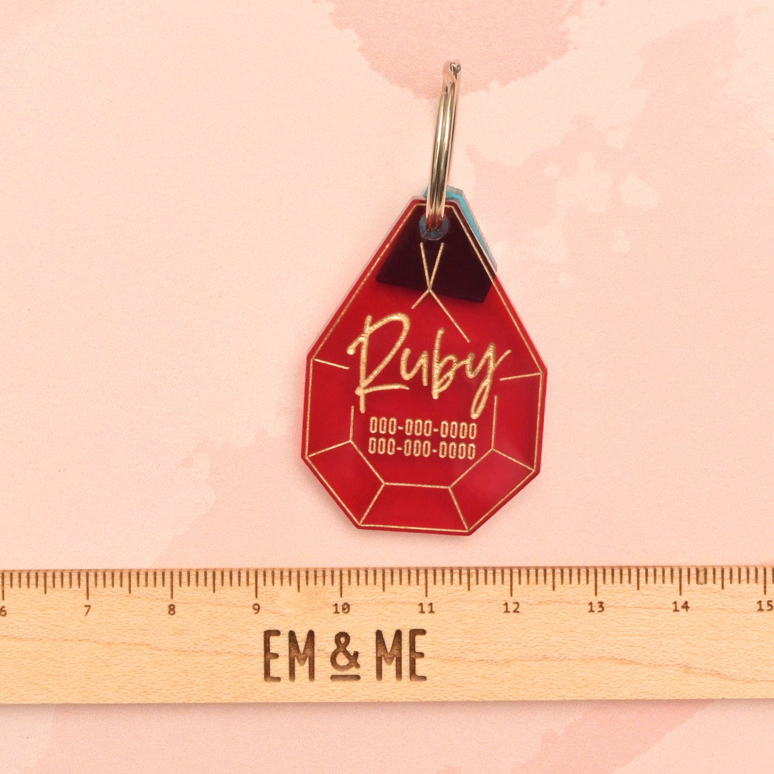 Glamorous Gem Personalized Pet Tag Fancy Cat and Dog ID Tag - Etsy