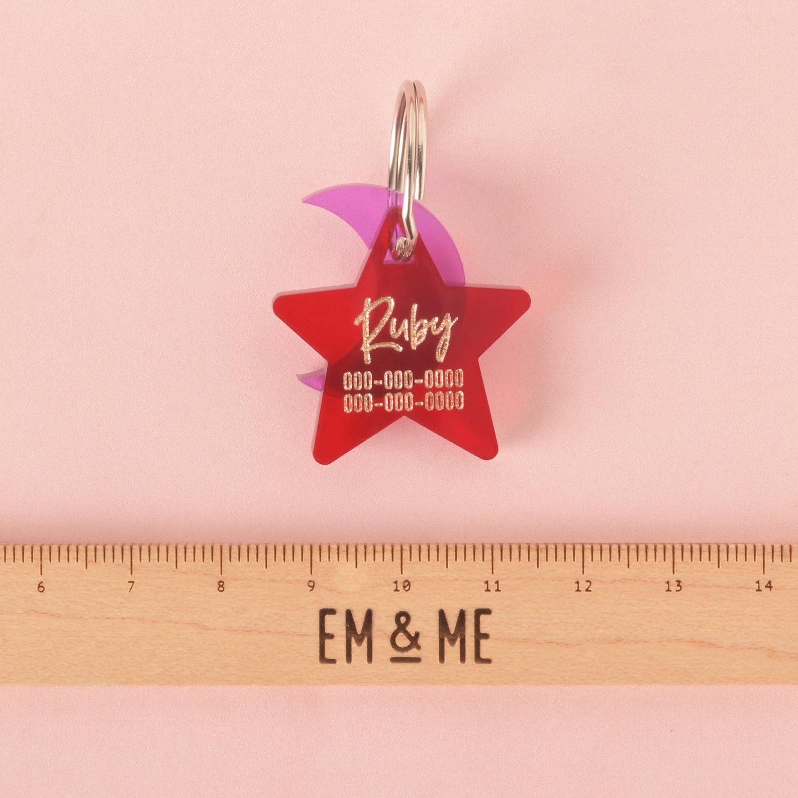 Star, Script, Small Personalized Pet Tag, Cat and Dog ID Tag - Etsy