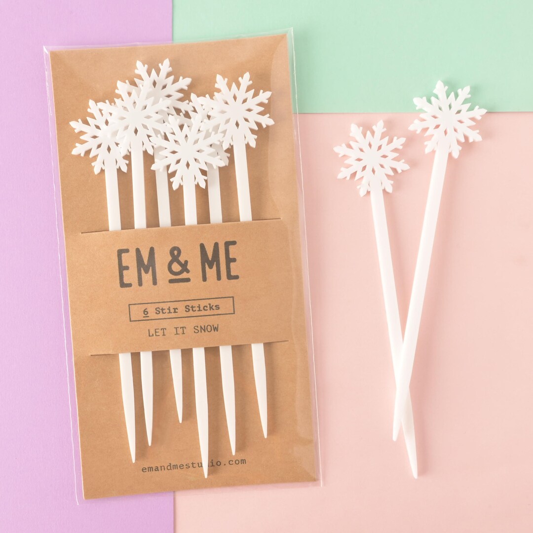 Let It Snow With Style: Snowflake Stir Sticks for Winter Holidays - Set ...