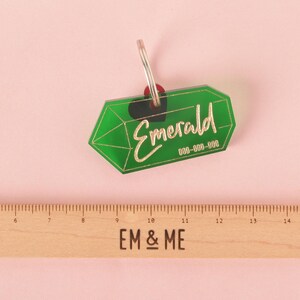Crystal Energy Personalized Pet Tag, Fancy Cat and Dog ID Tag - Etsy