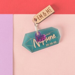 Crystal Energy Personalized Pet Tag, Fancy Cat and Dog ID Tag - Etsy