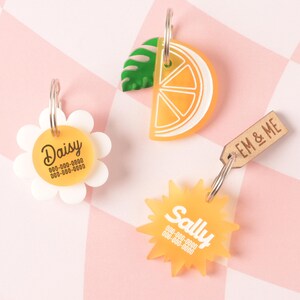 Sunshine Sun Personalized Pet Tag Summer Cat and Dog ID Tag - Etsy