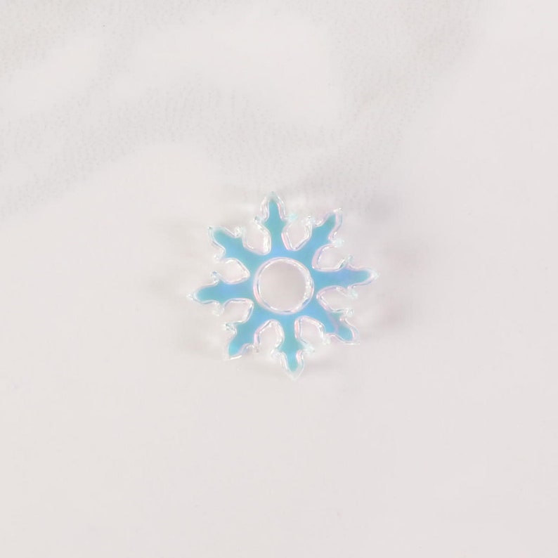 Acrylic Snowflake Charm, Winter Pet ID Tag Accessory - Etsy UK