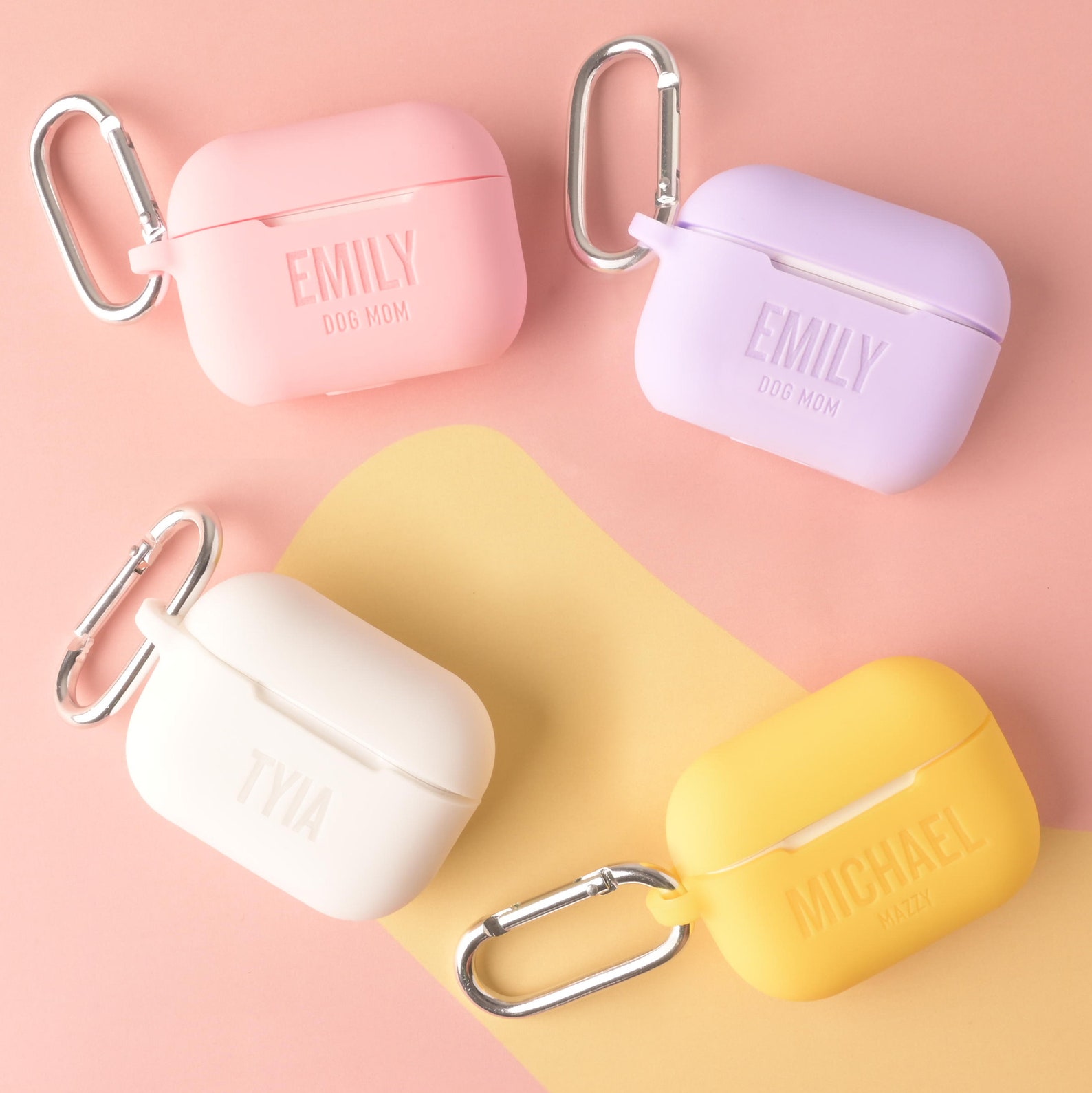 Customizable Silicone Airpods Pro 2 Case With Clip, Personalized Soft ...