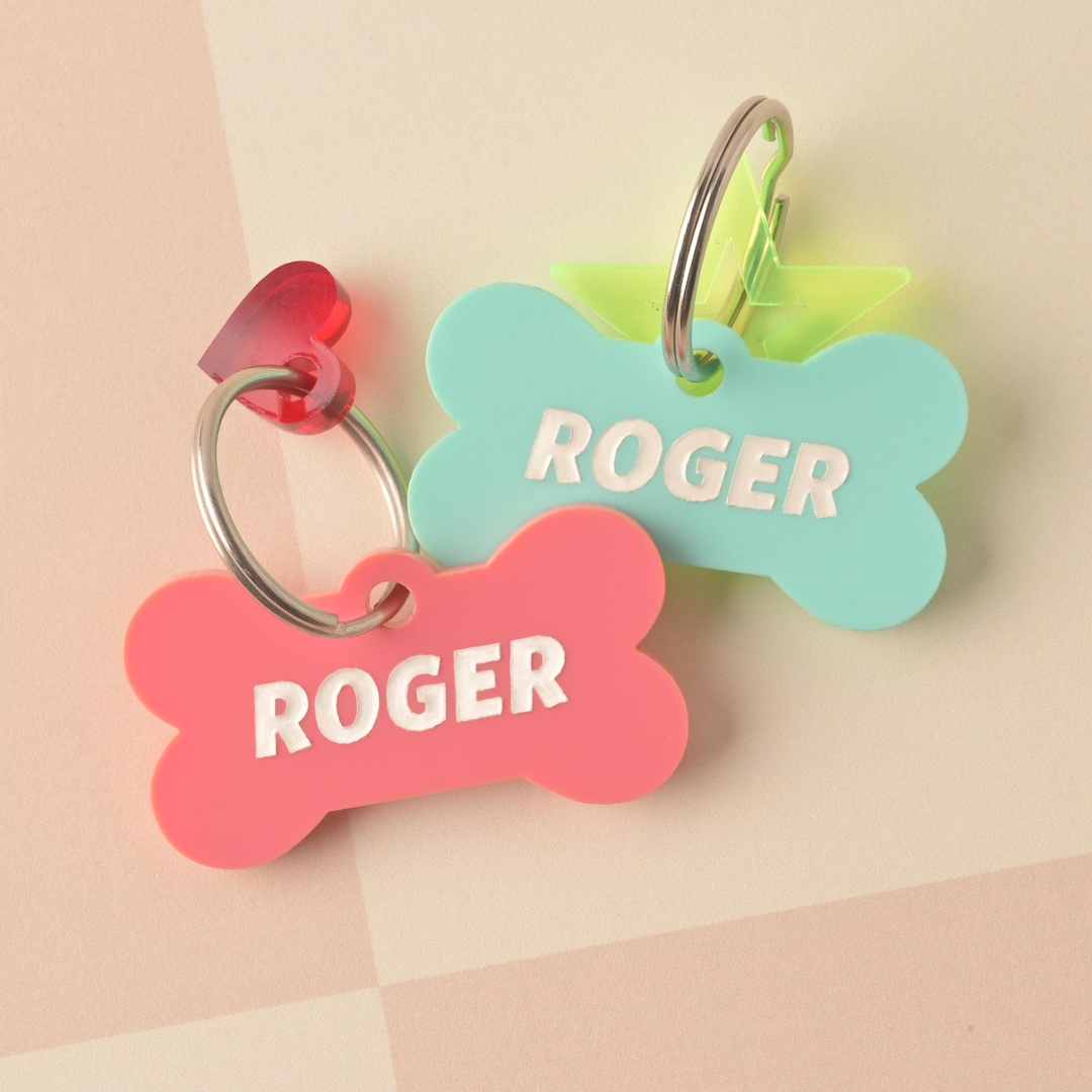 Bones Day: Personalized Bone Shaped Dog Tag for Cat and Dog ID - Etsy